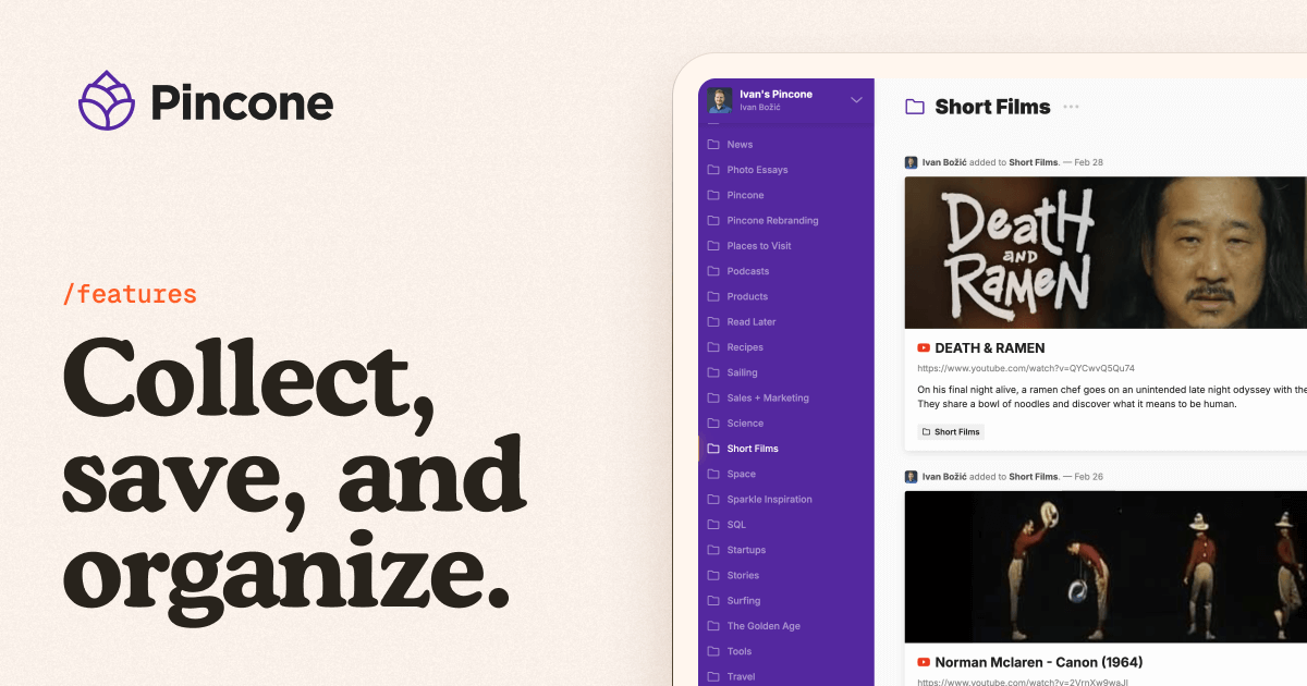 Features • Pincone
